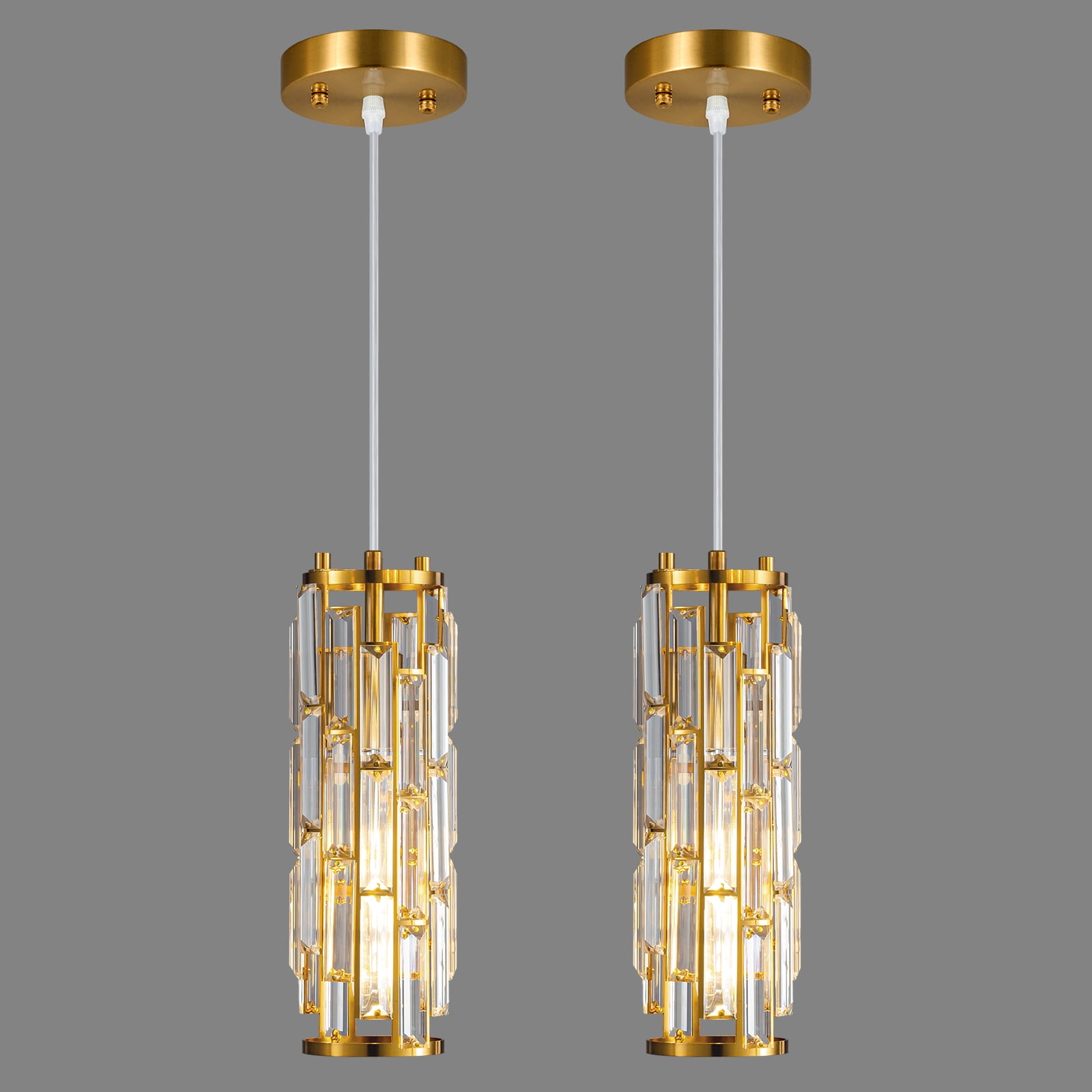 ZHLWIN Pendant Lights Modern Gold Pendant Light Mini Crystal Chandelier ...