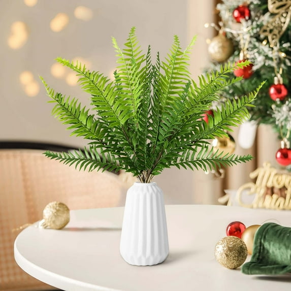 ZHMRFG Christmas Artificial Branches Leaves Realistic Texture DIY ...