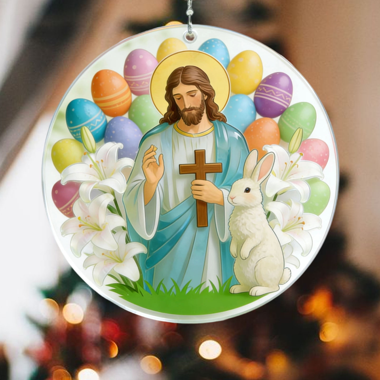 ZHMRFG Easter Decorations Double Sided Acrylic Easter Ornament With ...