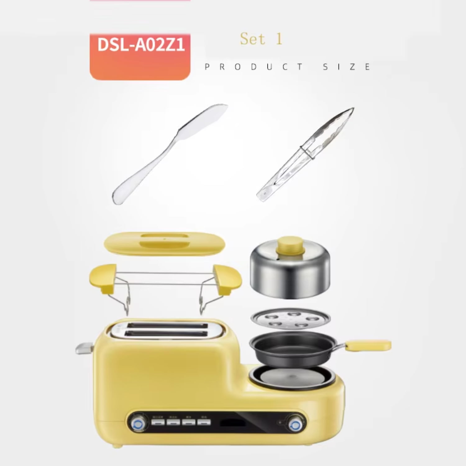 ZHNGRJE Household Sandwich Breakfast Maker Machine Toast Multi- Small ...