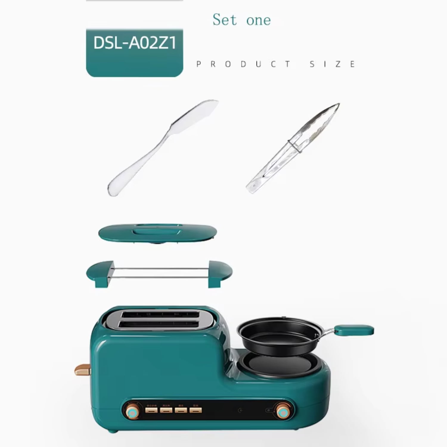 ZHNGRJE Household Sandwich Breakfast Maker Machine Toast Multi- Small ...