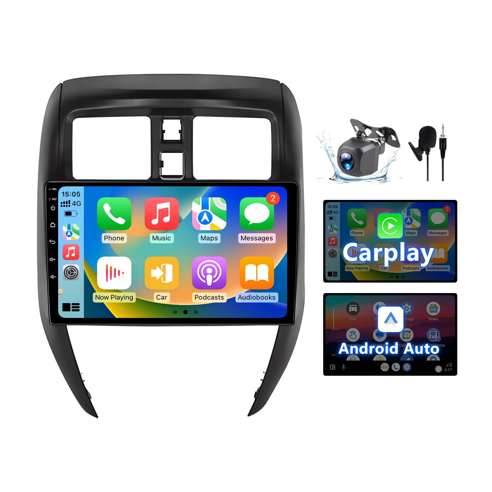 ZHNN Android 13 Car Radio Stereo Compatible with Nissan Versa Sedan ...