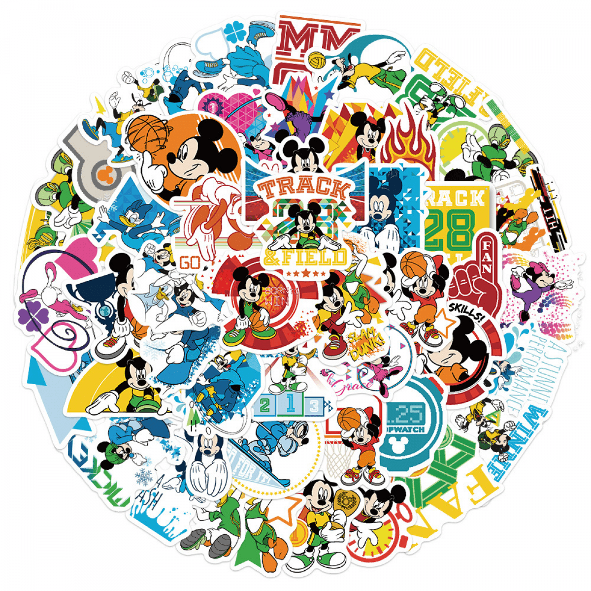 ZHNYANLN 50Pcs Kids Cartoon Mouse Stickers Pack Cute Cartoon Characters ...