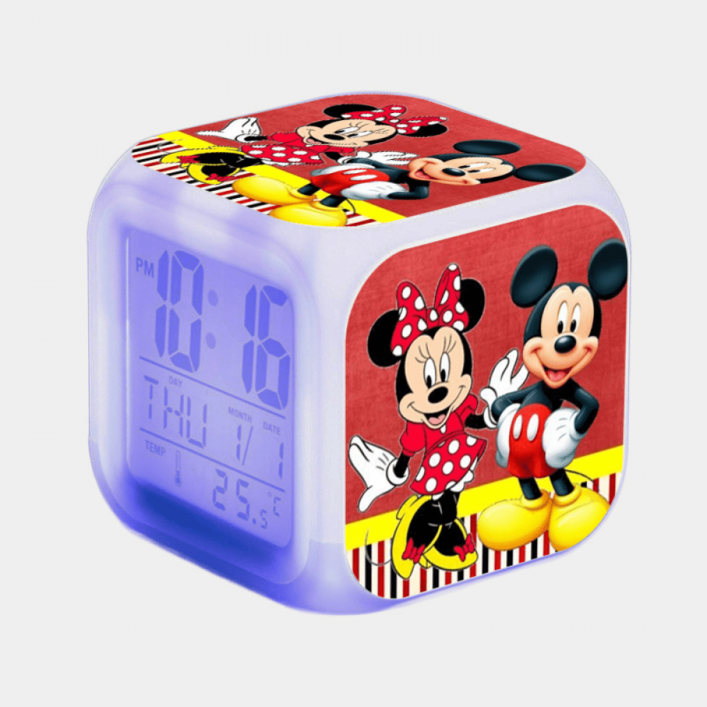 ZHNYANLN Digital Alarm Clock for Kids, Cartoon Mouse Pattern 7 LED ...