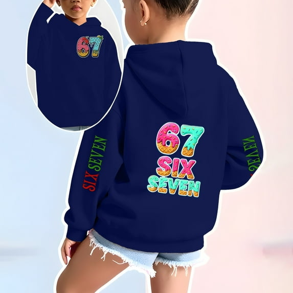 ZHOGXU Big Girls Boys Hoodies Long Sleeve 6 7 Print Fashion Soft ...