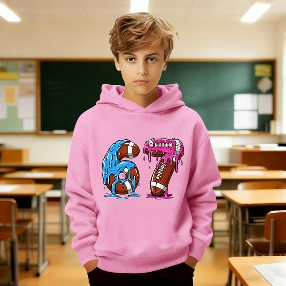 ZHOGXU Big Girls Boys Hoodies Long Sleeve 6 7 Print Fashion Soft ...