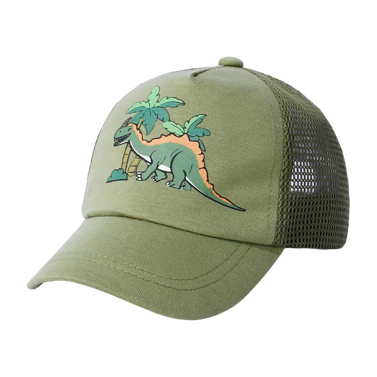 ZHOGXU Children'S Summer Hats With Mesh New Outdoor Breathable Travel Cute Dinosaurs Embroidery ...