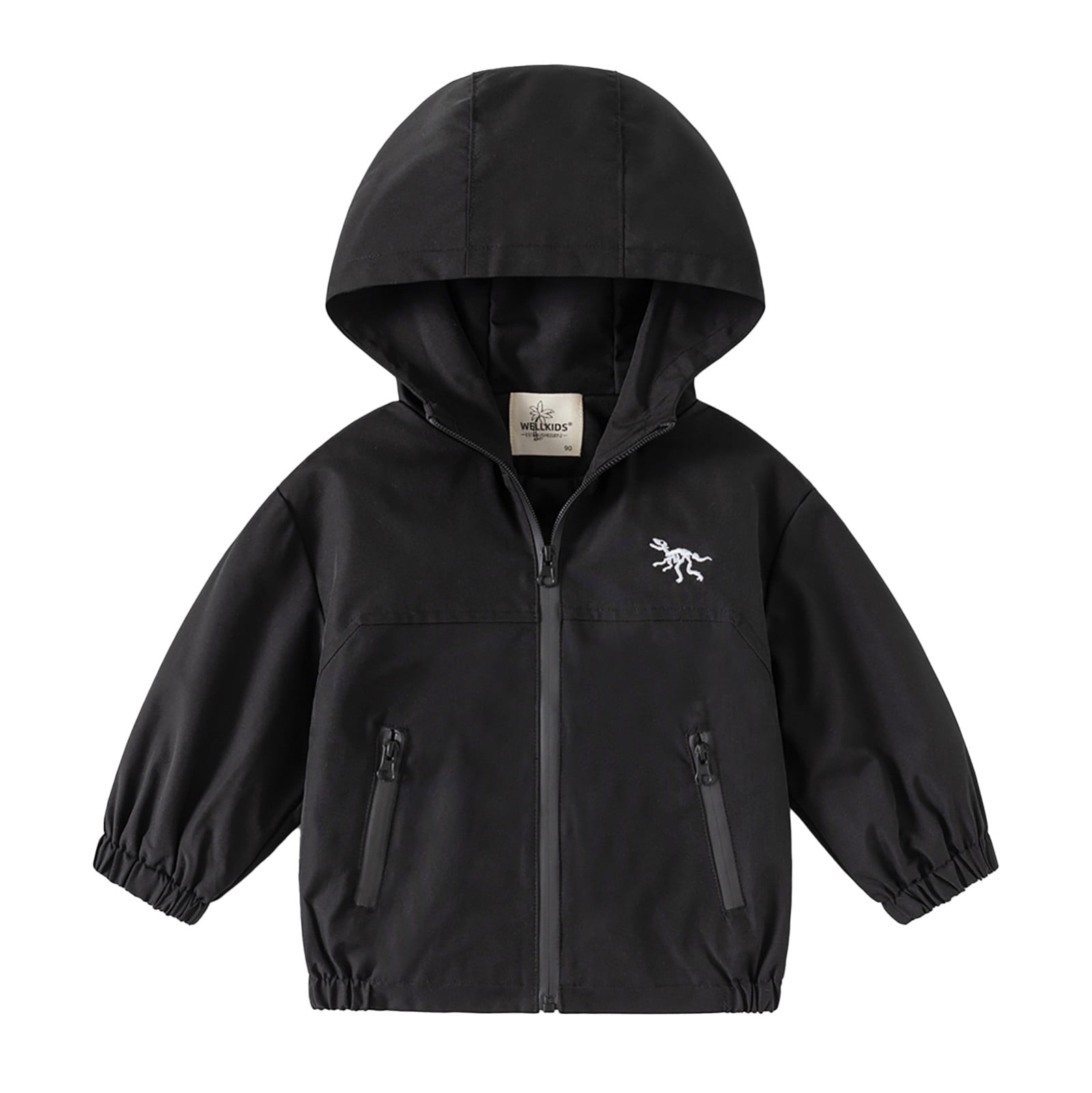 ZHOGXU Kids Boy Girl New Thin Hooded Jacket Dinosaurs Embroidery Long ...