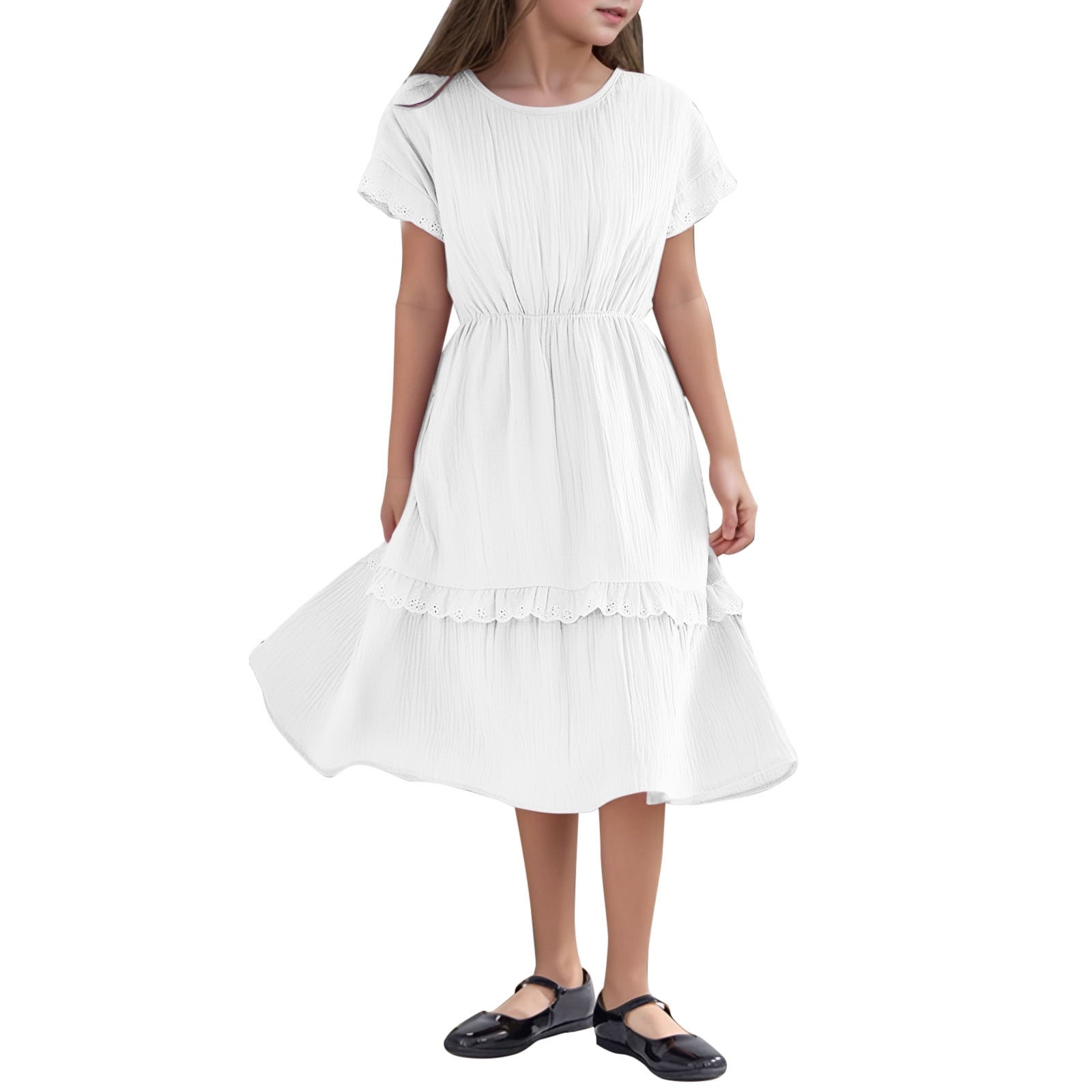 ZHOGXU Medium And Large Children Short Sleeved Summer Solid Color ...