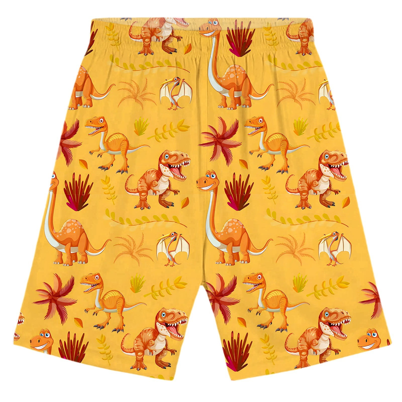ZHOGXU Toddler Boys Summer Shorts Dinosaur Print Elastic Waist Comfortable Casual Wear For ...