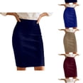 ZHOGXU Women's Skirt Summer High Waist Solid Color Slim Fit Comfortable ...