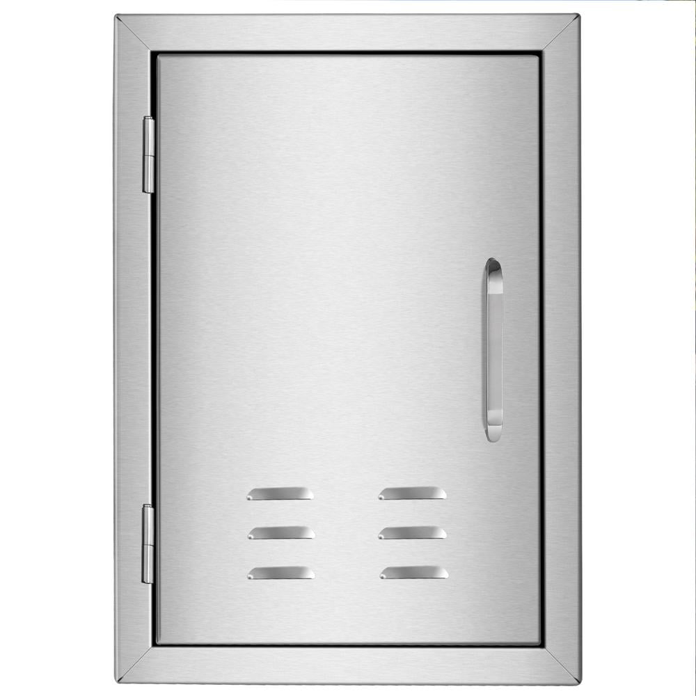 ZHON BBQ Access Door 14W x 20H inch, Grill Door Double Door 201 Brushed ...