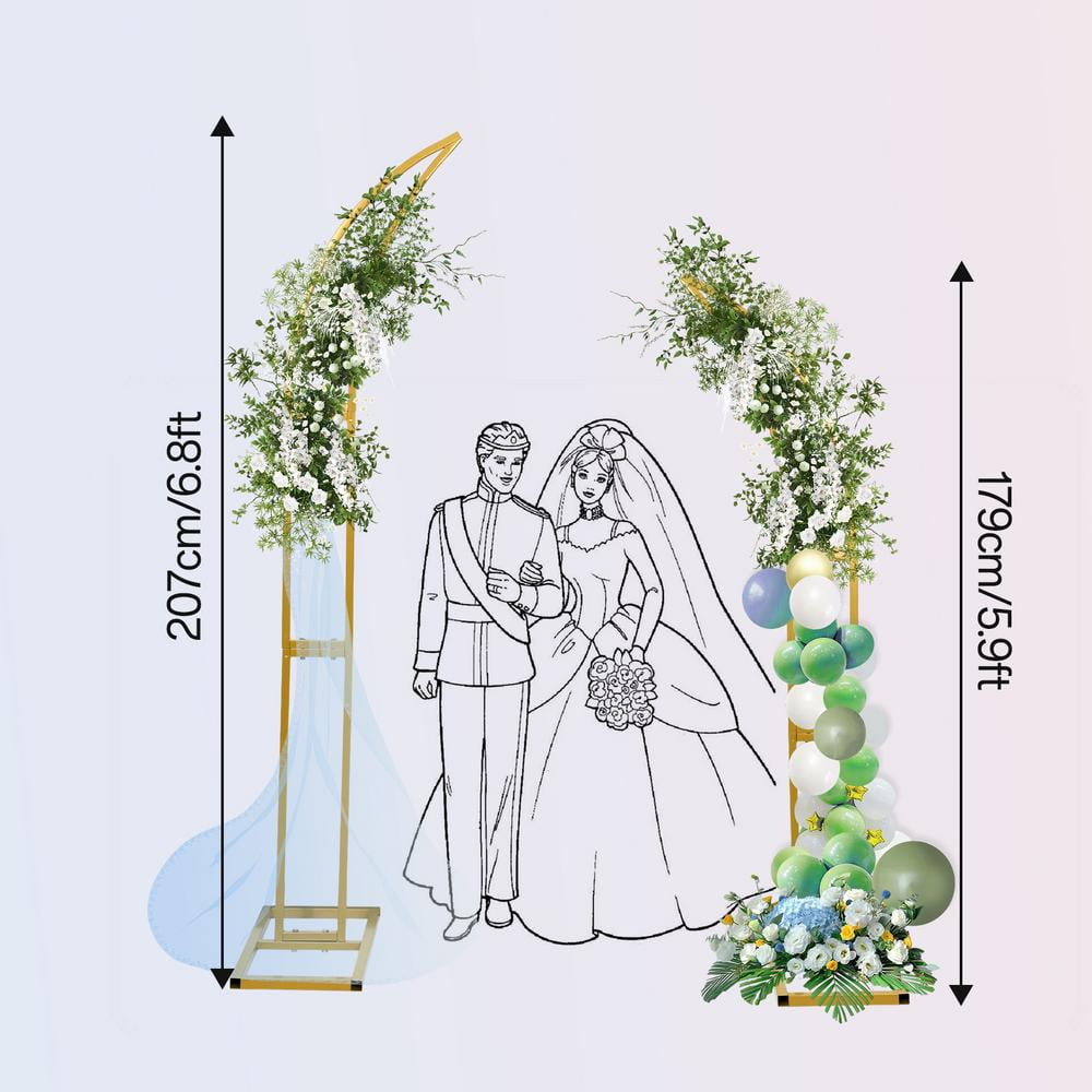 ZHON Balloon Backdrop Stand Wedding Arch Stand Backdrop Frame Balloon ...