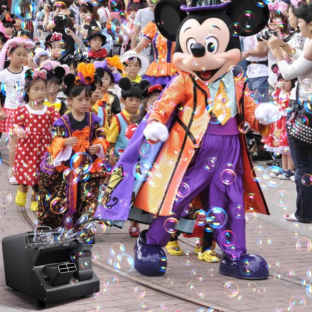 ZHON Bubble Machine for Parties Stage Two-Wheel Bubble Makers Machine Portable Bubble Machine ...