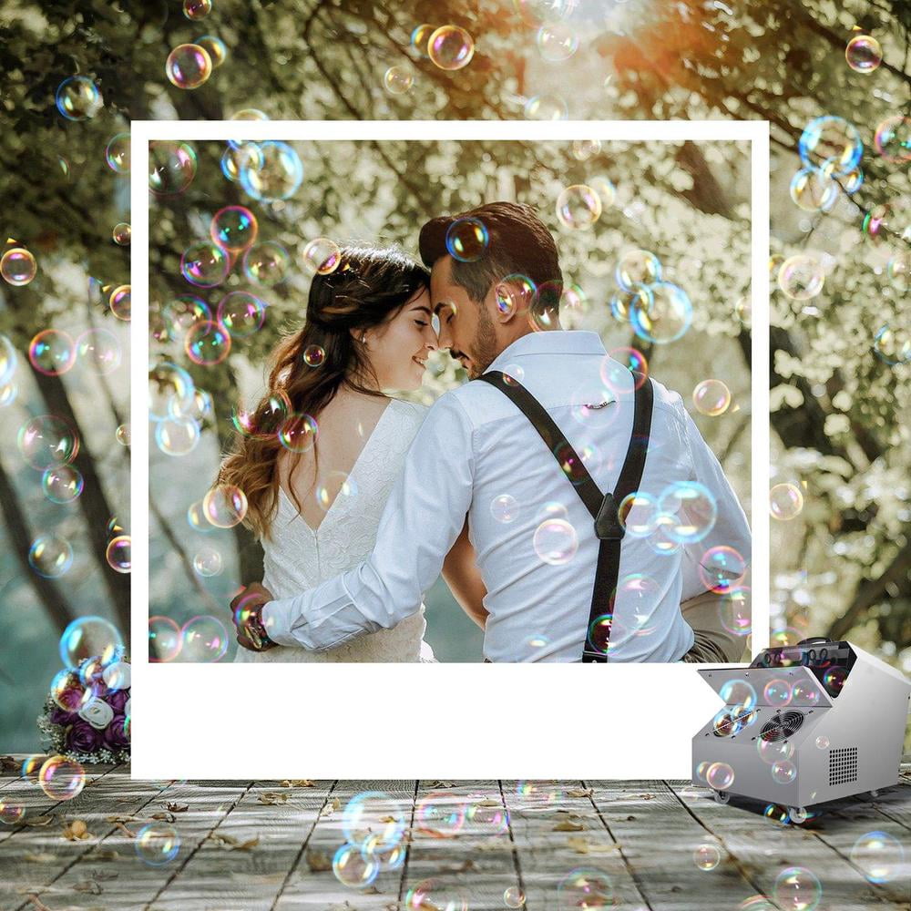 ZHON Bubble Maker Machine Remote Control Bubble Blower Two-Wheeled ...