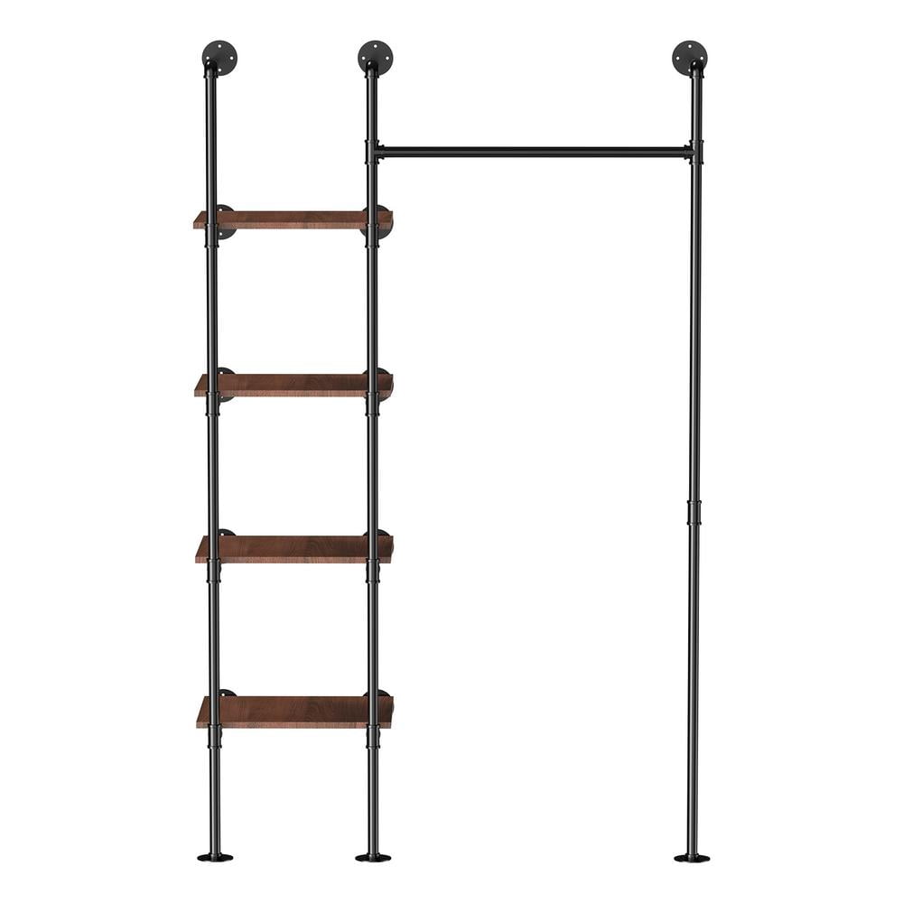 ZHON Closet Shelves Wall Mounted Metal Heavy Duty Clothes Rack ...