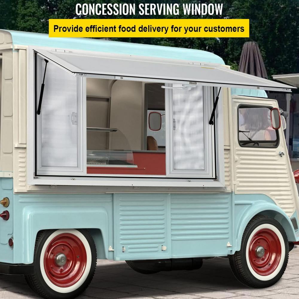 ZHON Concession Window, 60 x 36 inch, Aluminum Alloy Food Truck Service ...