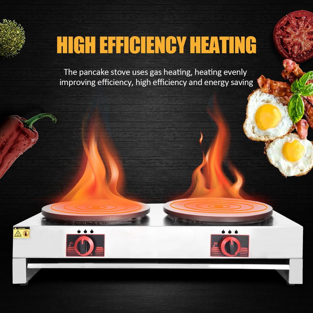 ZHON Crepe Machine, 37.4In Commercial Crepe Maker Machine, Methane Gas ...