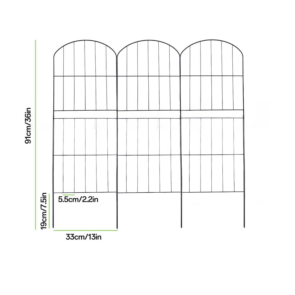 ZHON Decorative Garden Fence Outdoor Fencing 10Pcs Metal Fence Animal ...