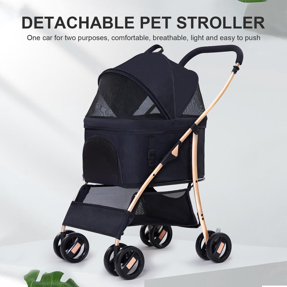 ZHON Dog Stroller Portable Dog Carrier Cat Bag Foldable Puppy Stroller ...