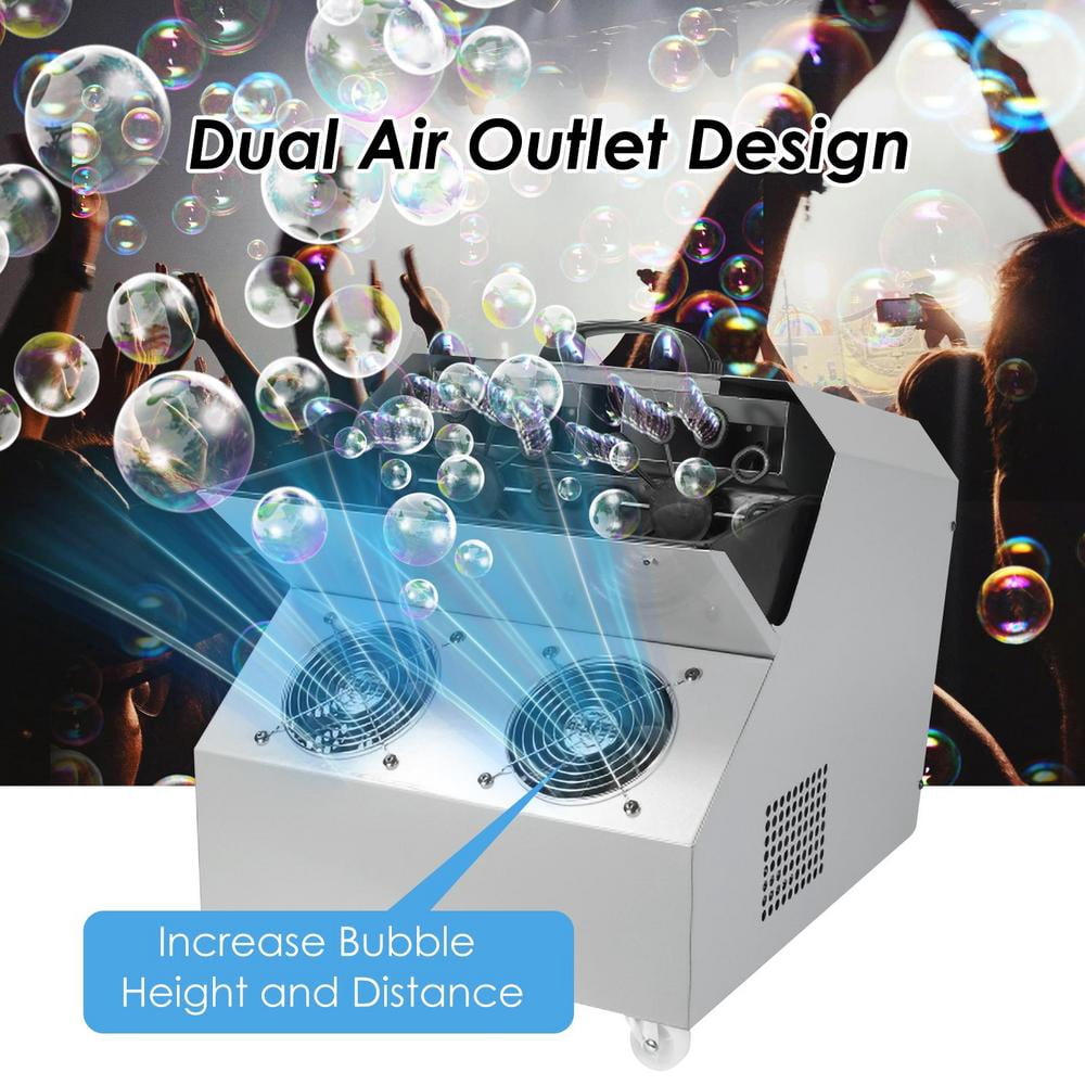 ZHON Electric Bubble Machine Remote Control Two-Wheel Bubble Blower ...