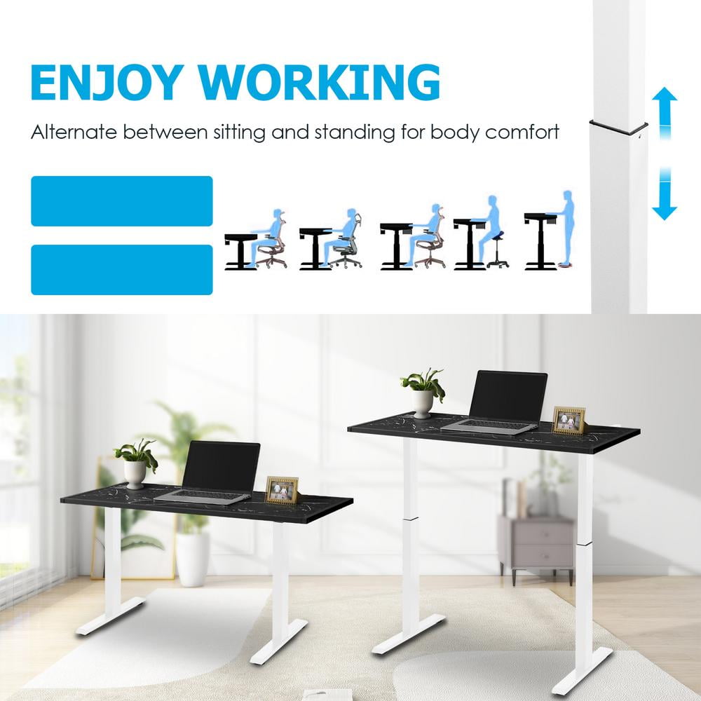 ZHON Electric Standing Desk Frame Double Motor Electric Stand up Desk ...