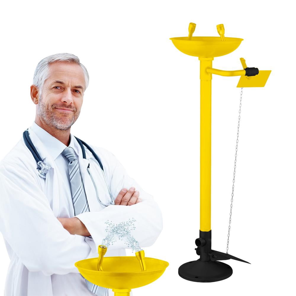 ZHON Eye Washing Station Mounted Hands-Free Eye Wash Unit Eye Washing ...