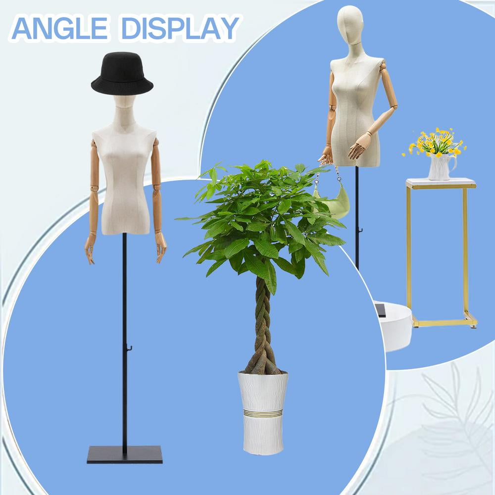 ZHON Female Mannequin Torso Dress Form Portable Display Mannequin ...