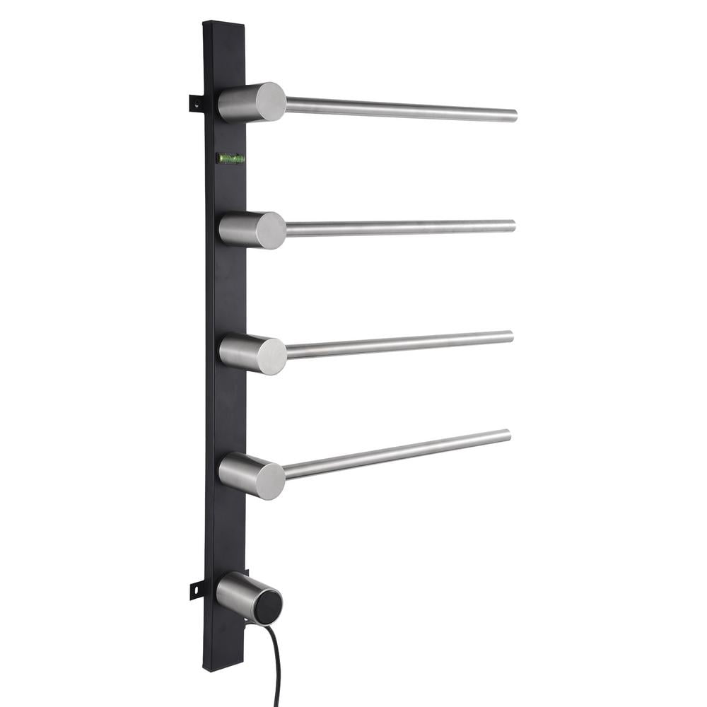 ZHON Freestanding Wall Mounted Towel Warmer 4-Bar Aluminum Heated Towel ...