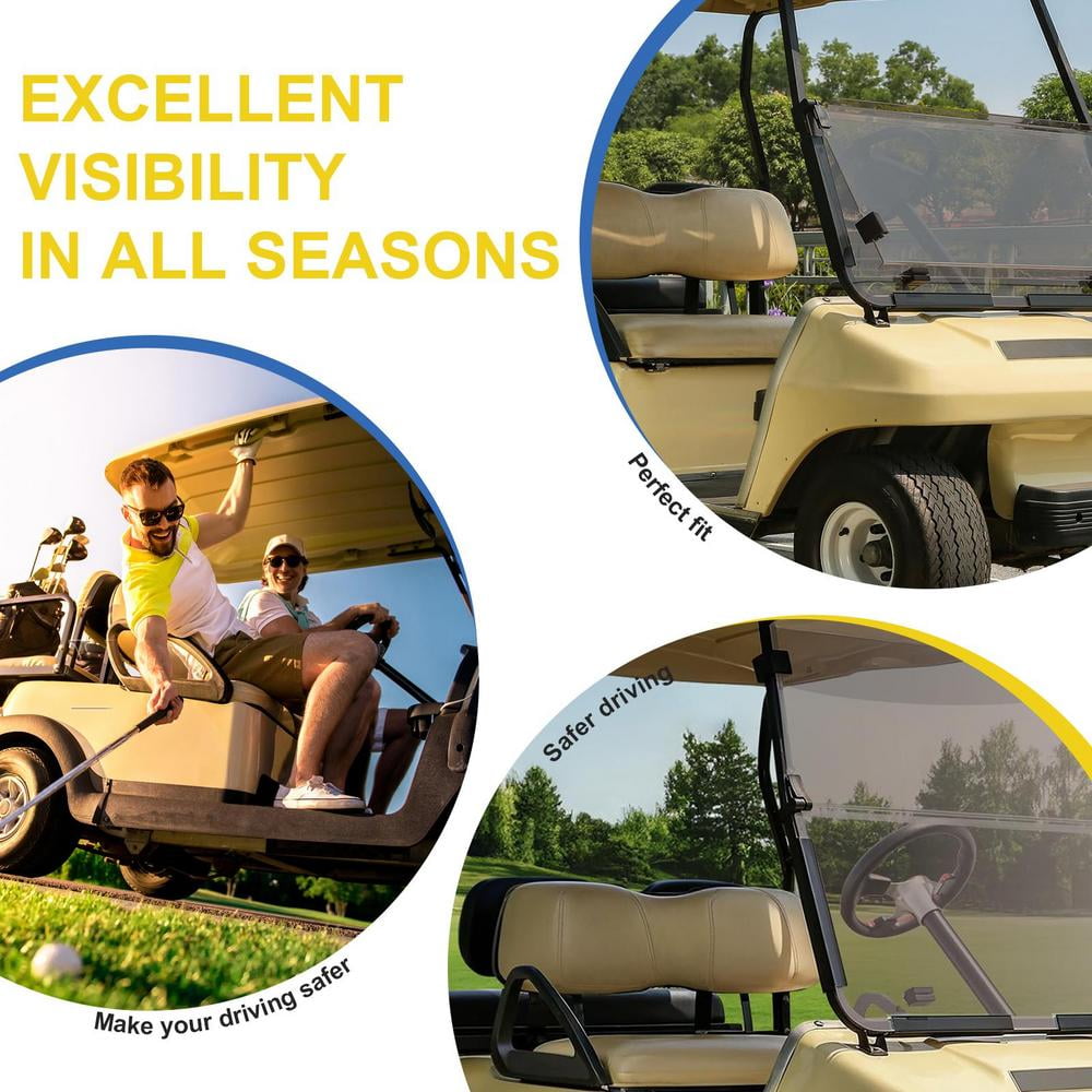 ZHON Golf Cart Windshield Golf Cart Windshield Part Anti-UV Golf Cart ...