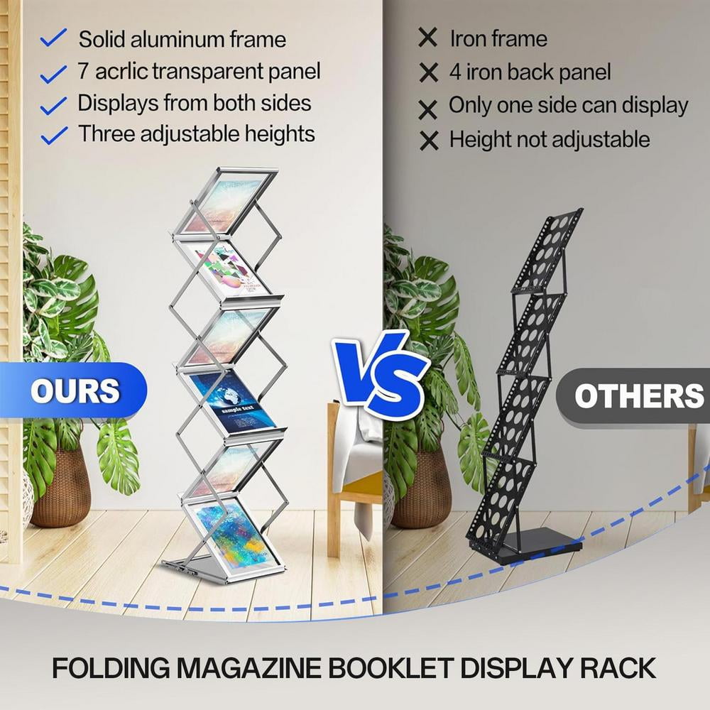 ZHON Literature Stand Flyer Display Stand Foldable Pop-up Literature ...
