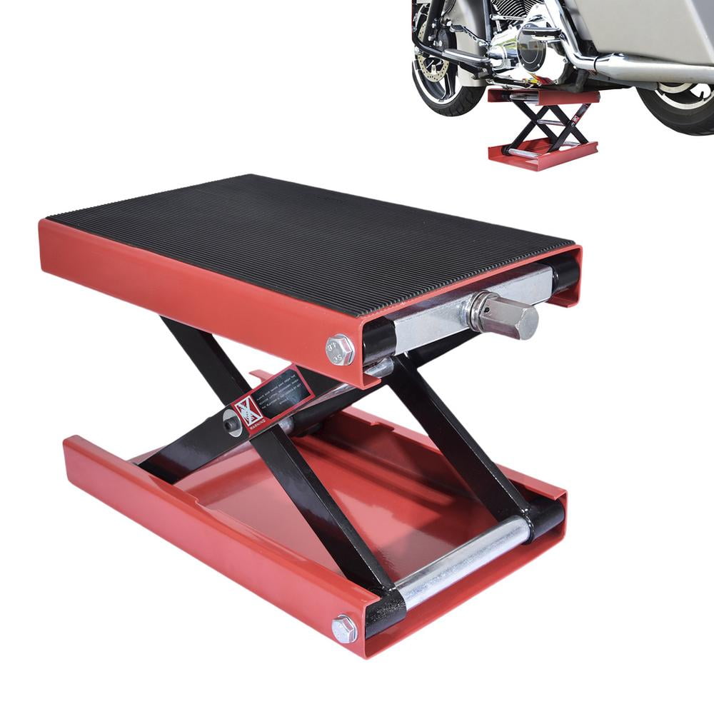 ZHON Motorcycle Lift Stand 1100 Lb Motorcycle Steel Scissor Lift Jack ...