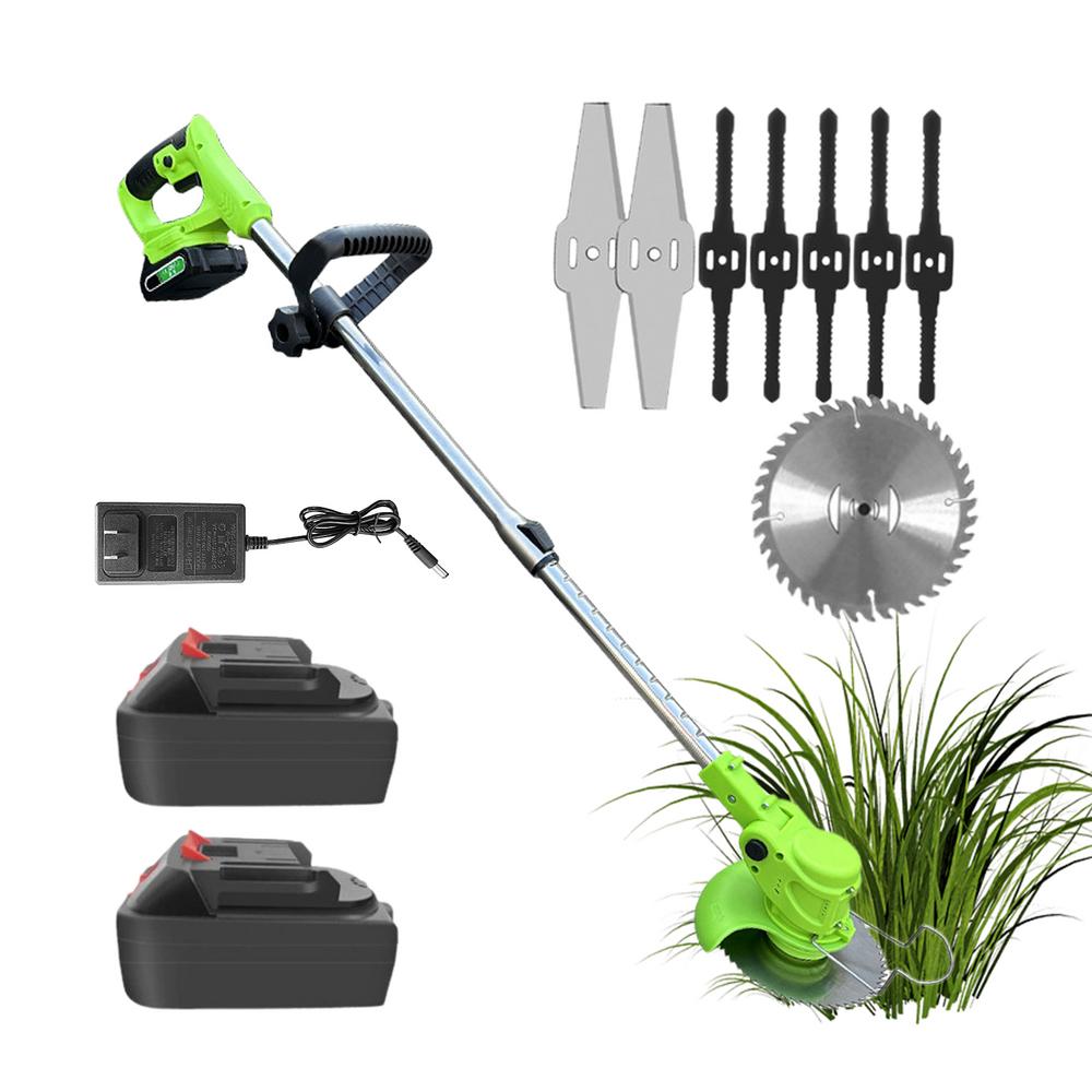 ZHON No String Trimmer 24V Electric Lawn Mower Handheld Brush Trimmer ...