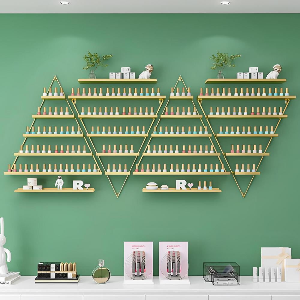ZHON Perfume Wall Shelf 8PCS5-Tier Metal Triangular Floating Shelves ...