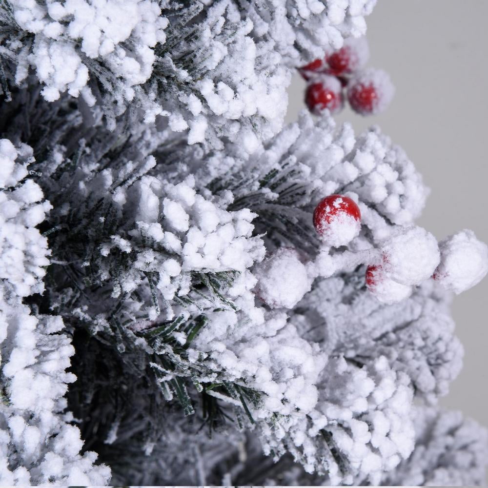 ZHON Porch Christmas Tree Realistic 4/4.5Ft Lighted Christmas Faux Tree ...