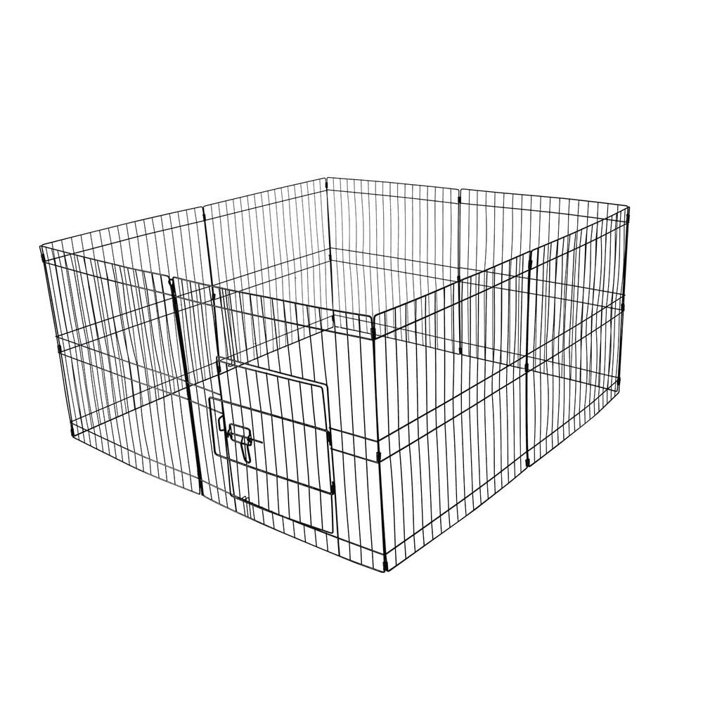 ZHON Portable Dog Pen Folding Metal Pet Pen 8 Panels Heavy Duty Small ...