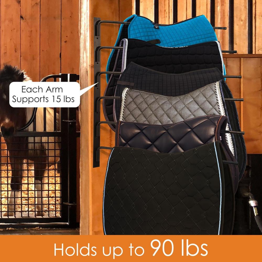 ZHON Saddle Pad Rack Well Spaced Saddle Stand Swinging Blanket Rack ...