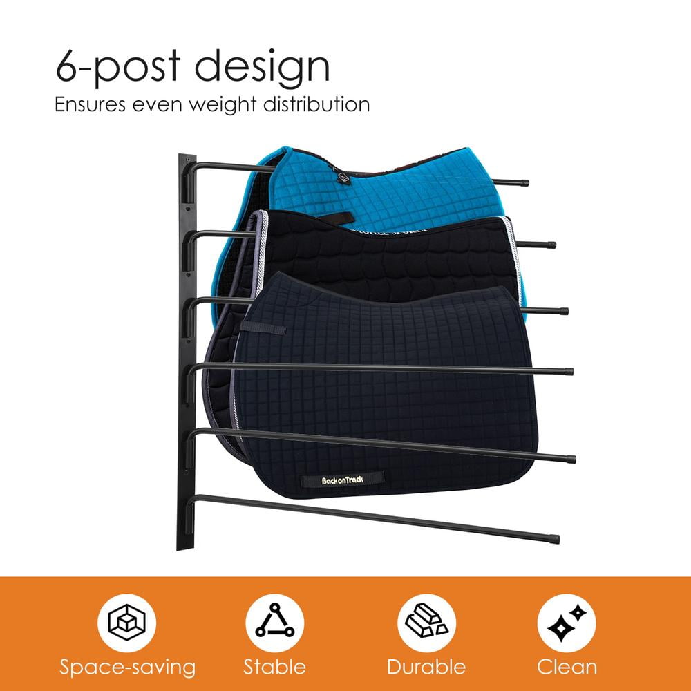 ZHON Saddle Rack Wall Mounted Horses Blanket Stall Supplies Swinging ...