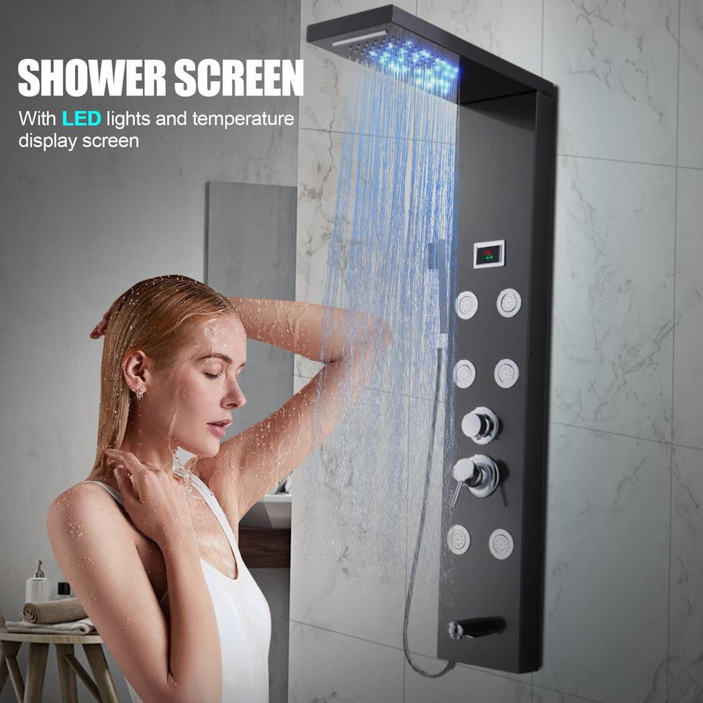 ZHON Shower Panel System 5-Function Shower Panel With Hand Shower ...