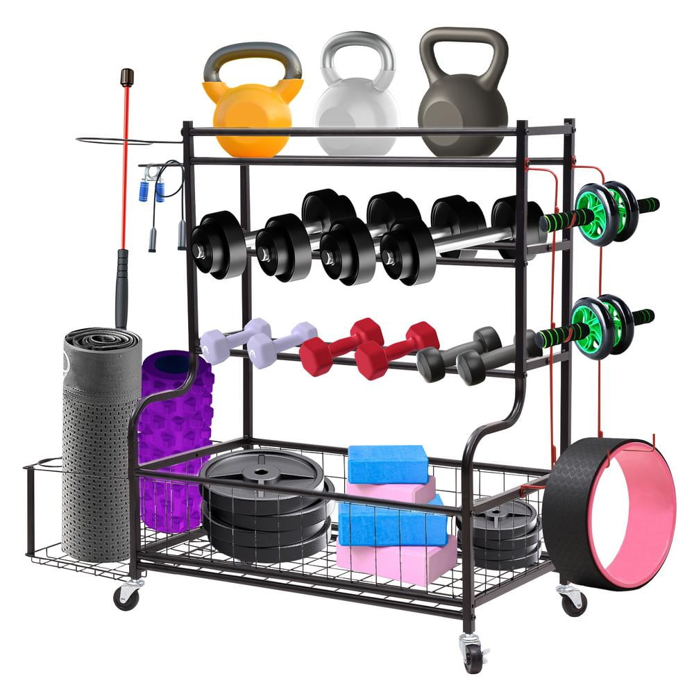 ZHON Weight Rack for Home Gym Dumbbells Home Gym Yoga Mat Organizer ...