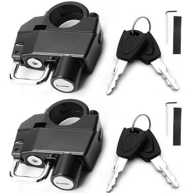 ZHONGLEFA 2 Set Theft Helmet Locks with Keys and Installation Tool for ...