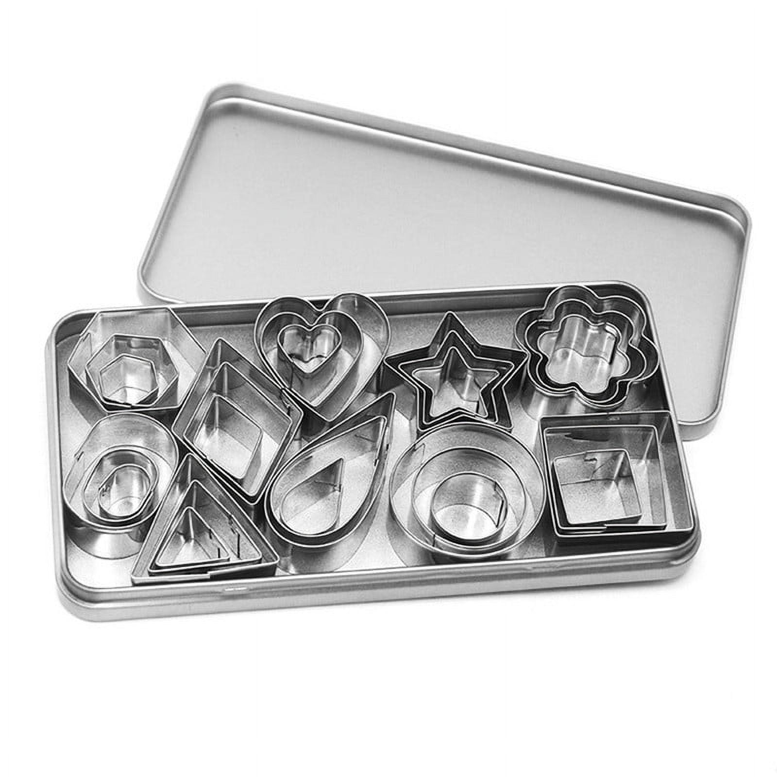 ZHONGLEFA Cookie Cutter Set with case Geometric Shaped Assorted Sizes ...