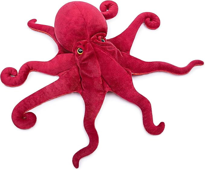ZHONGXIN MADE Simulation Octopus Plush Toy -Red Soft Real Life Octopus ...