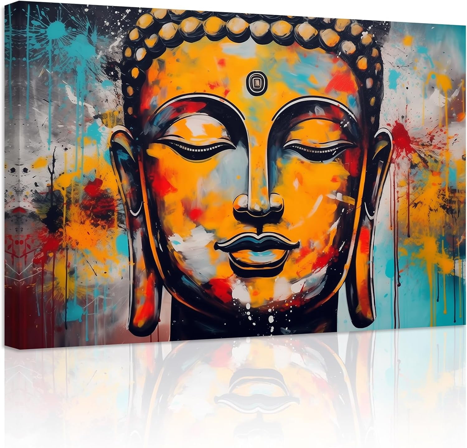 ZHONGYUTONG Buddha Head Wall Art Buddha Statue Paintings Zen Pictures Canvas Prints Spa Artwork ...