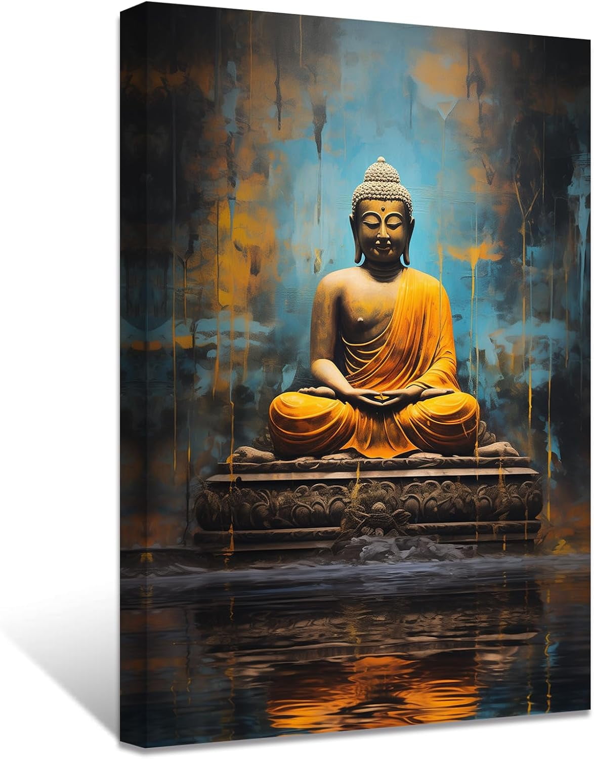 ZHONGYUTONG Buddha Painting Abstract Buddha Statue Wall Art Zen Picture ...