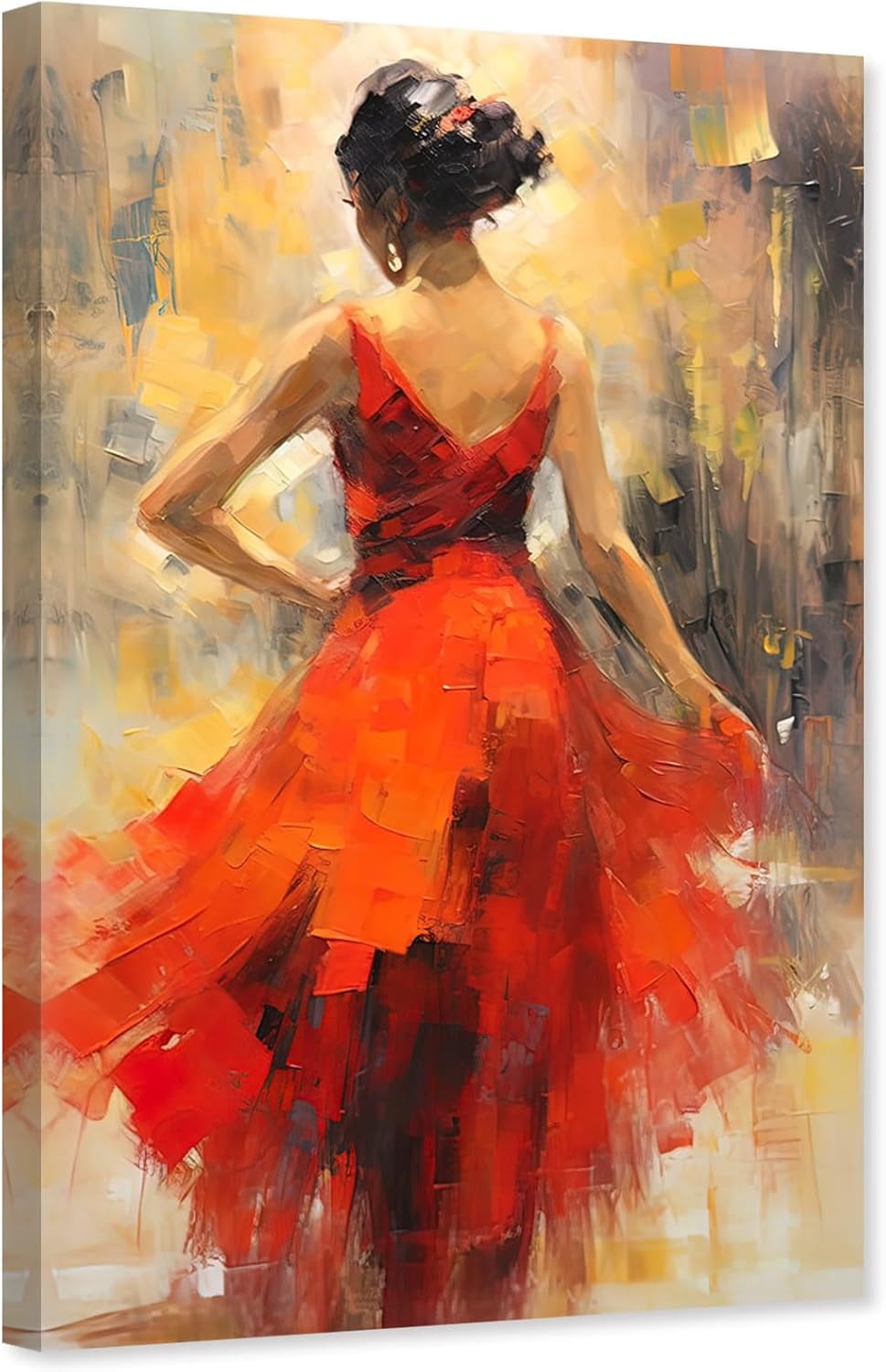 ZHONGYUTONG Dancing Canvas Wall Art Dancer Girls Pictures Ballet Women ...