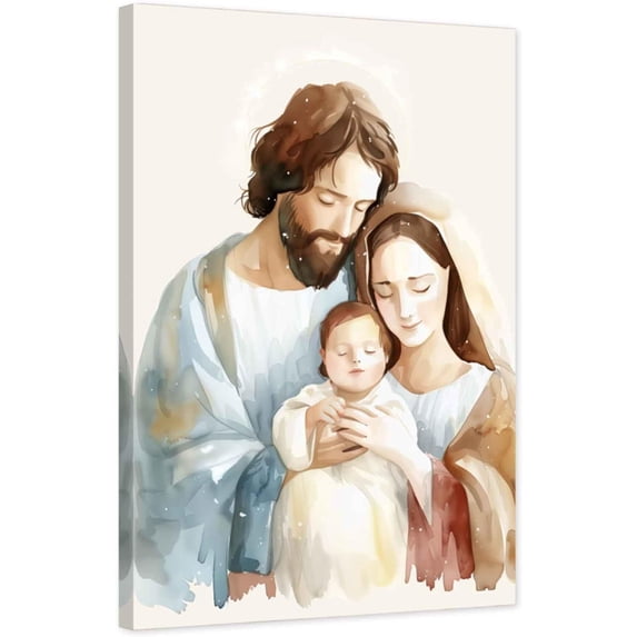 ZHONGYUTONG Holy Family Pictures Jesus and Virgin Mary Canvas Catholic ...