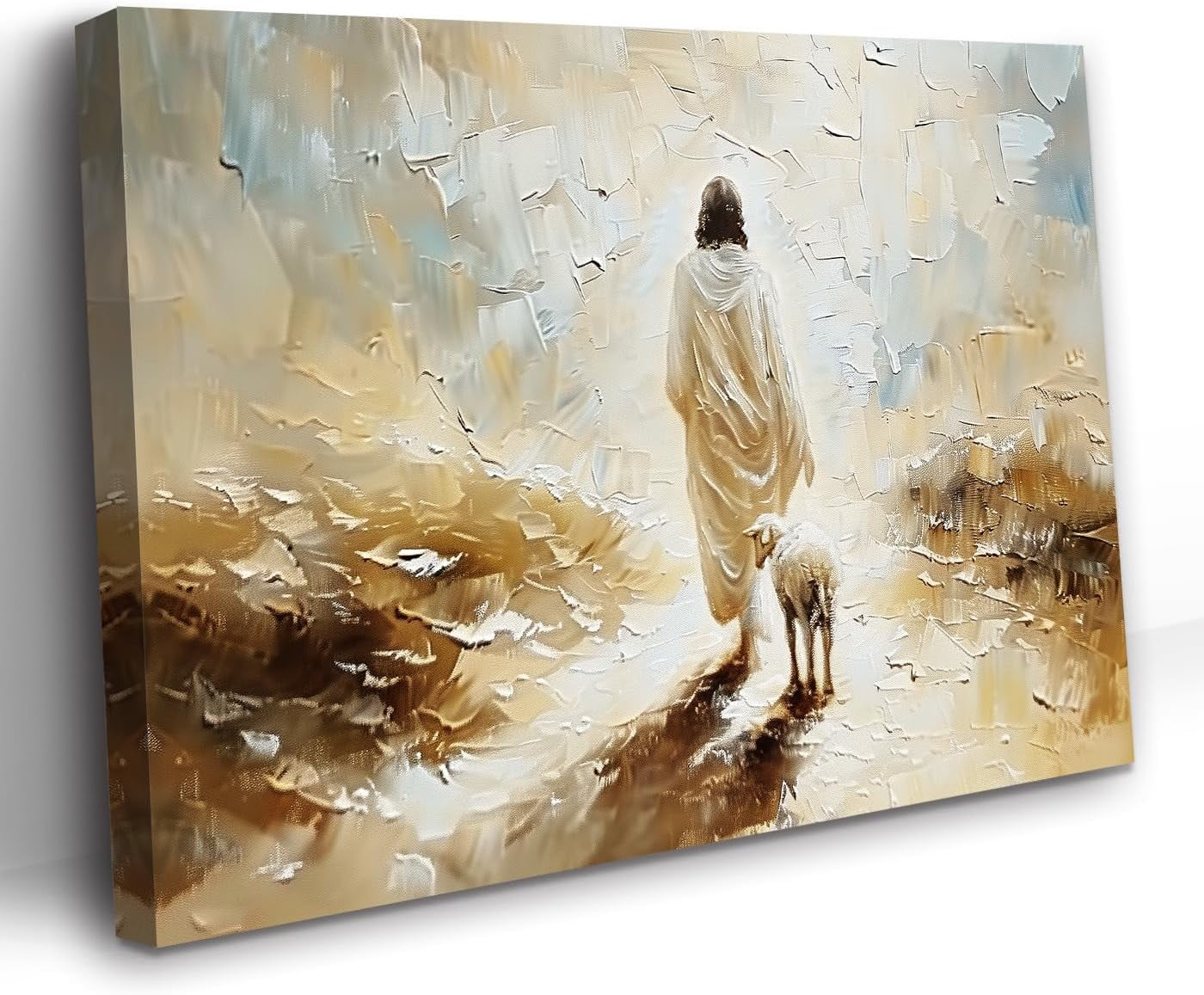 ZHONGYUTONG Jesus Wall Art Christian Canvas Prints Jesus and Lamb Picture God Poster Religious ...