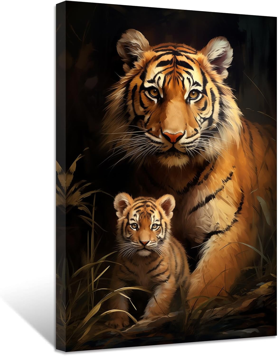 ZHONGYUTONG Tiger Canvas Wall Art Cute Baby Tiger Picture Prints Forest ...