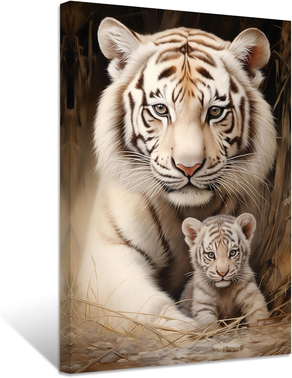 ZHONGYUTONG Tiger Canvas Wall Art Cute Baby Tiger Picture Prints Forest ...